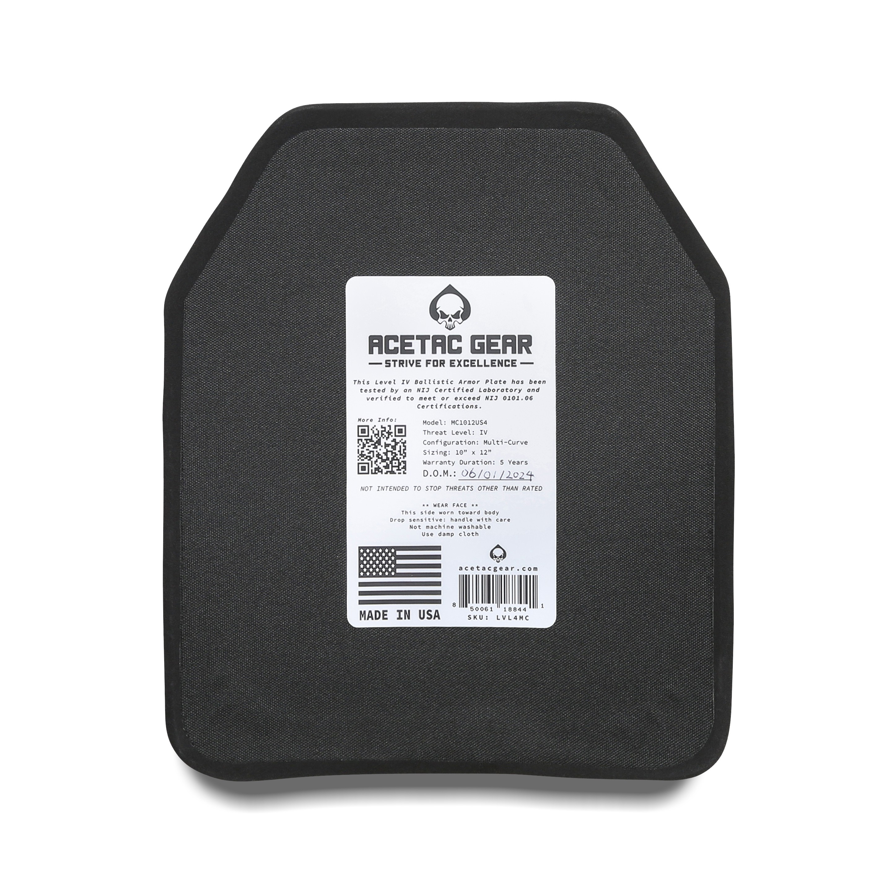 Level IV Multi-Curve Body Armor Plate – Single – Krate Tactical